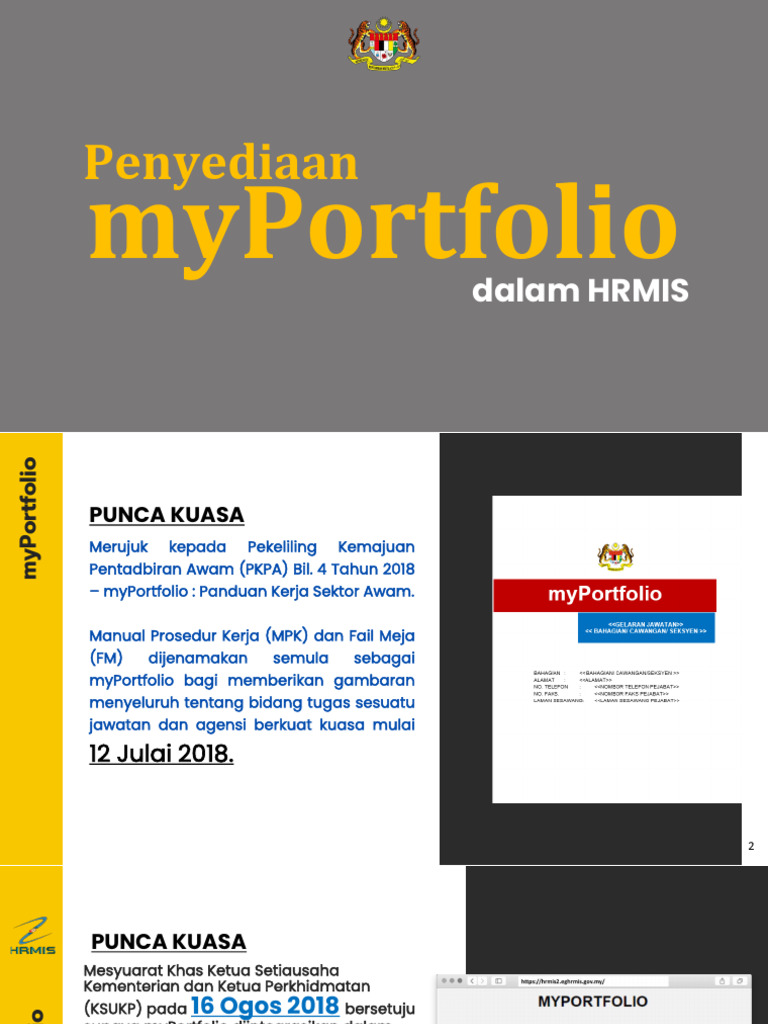 Modul 3S - Penyediaan MyPortfolio Dalam HRMIS (UPDATE CARTA ALIR 5.8. ...