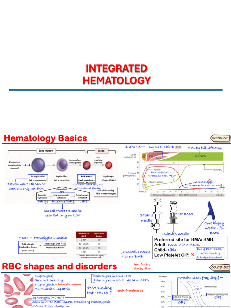 Hematology Overview: Anemia and Disorders | PDF | Anemia | Leukemia