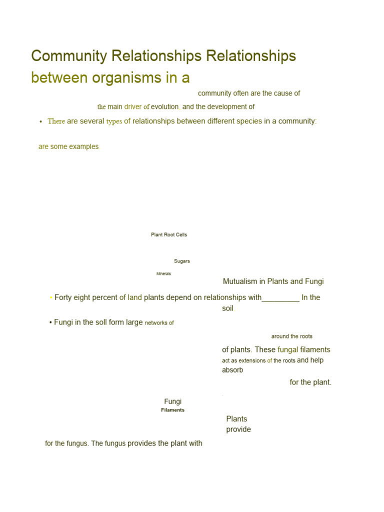 Community Relationships and Interactions | PDF | Parasitism | Predation