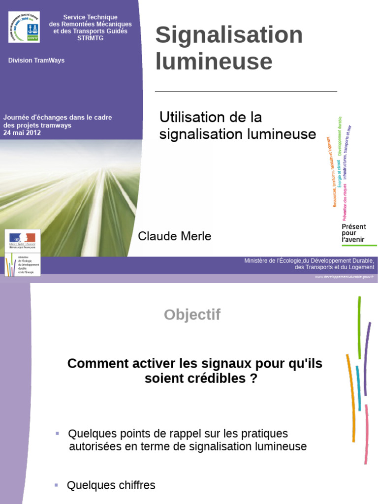 Signalisation lumineuse pour tramways | PDF | Feu de circulation ...