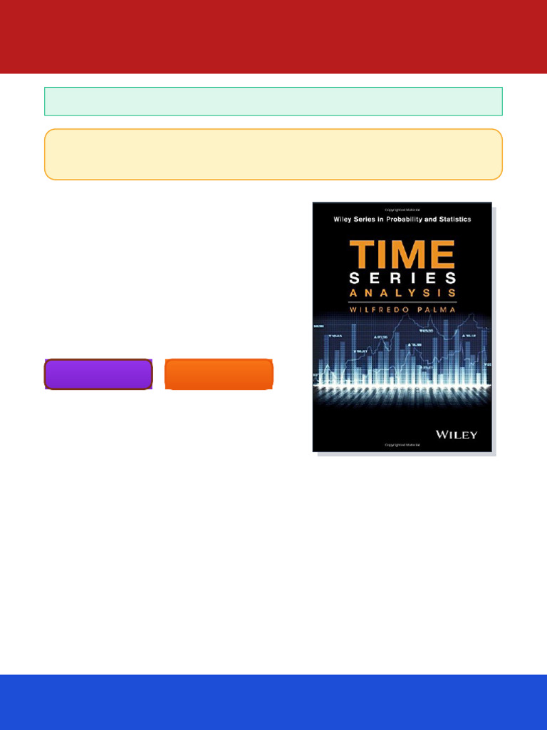 Time series analysis 1st Edition Palma ebook unlimited access | PDF ...