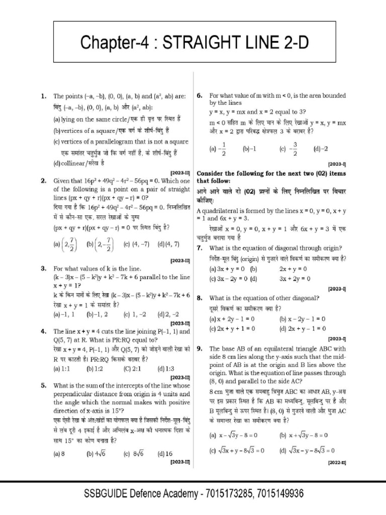 Straight Line | PDF