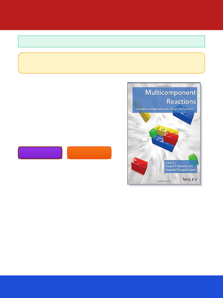 Multicomponent Reactions Concepts and Applications for Design and ...