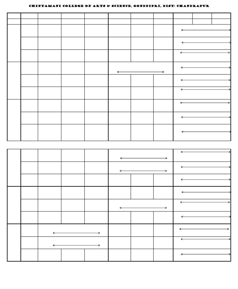 BSC Time Table 2025-26 - Chintamani College | PDF