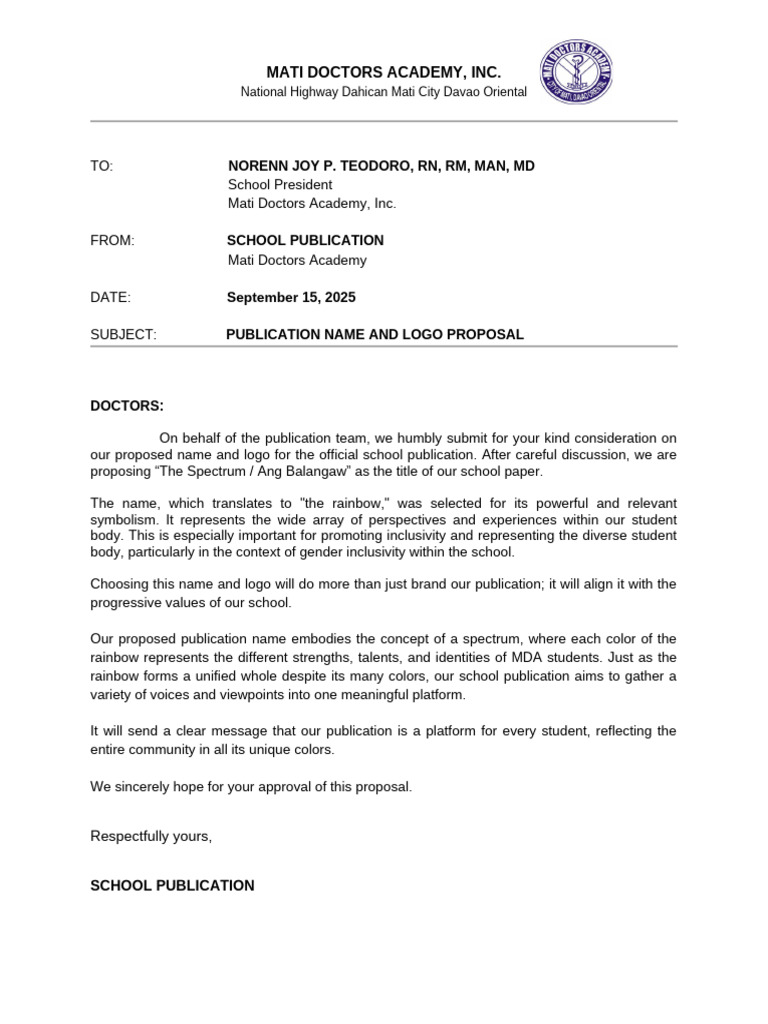 Publication Name and Logo Proposal | PDF