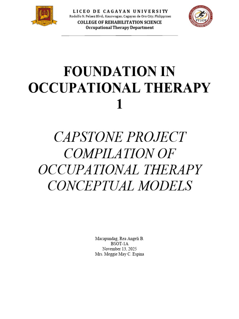 Compilation of Conceptual Models | PDF | Occupational Therapy | Motivation