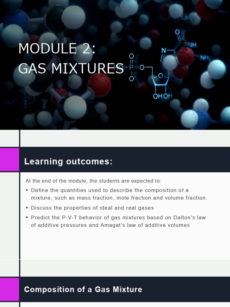 2 Gas Mixtures | PDF | Gases | Mole (Unit)