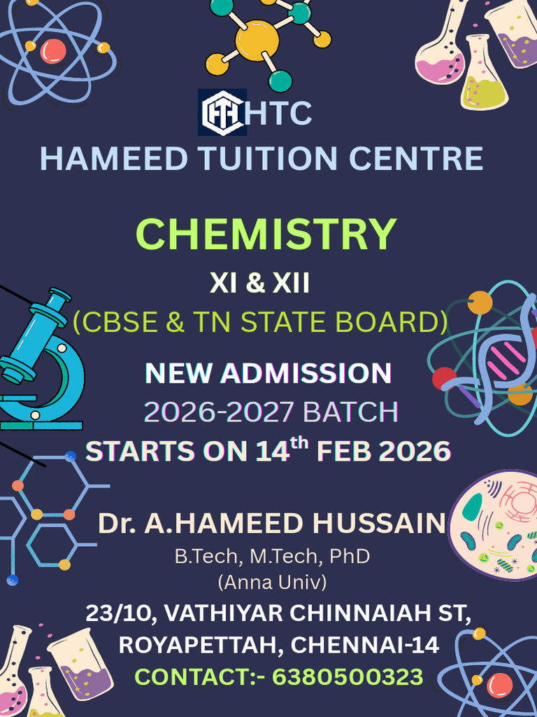 HTC Tuition Chemistry Notice Design | PDF