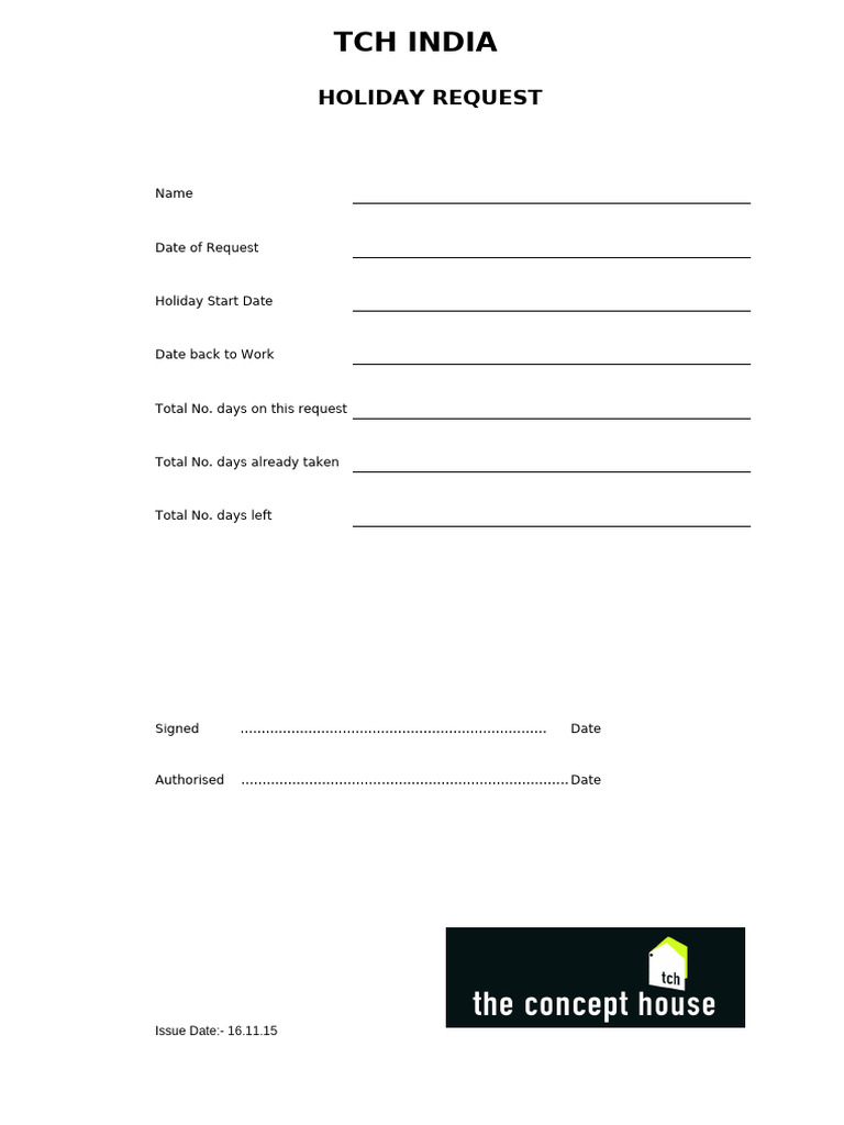 Holiday Request Form_3 | PDF