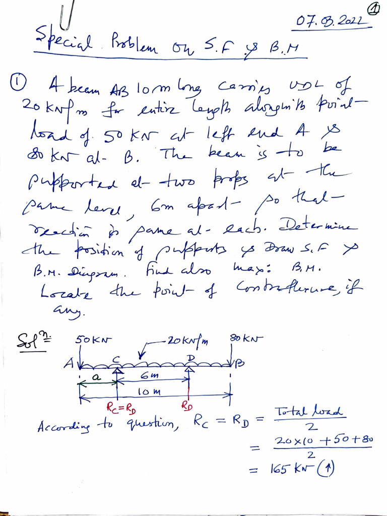 Special Problems On SF & BM | PDF