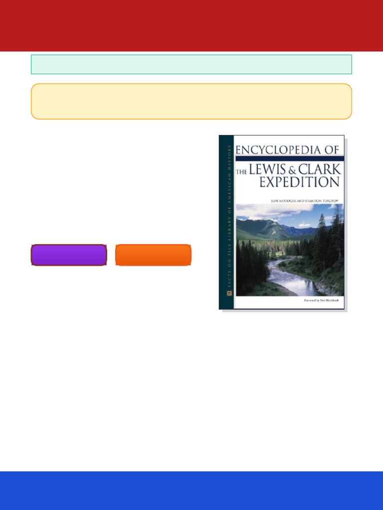 Encyclopedia of The Lewis and Clark Expedition Elin Woodger Ebook ...