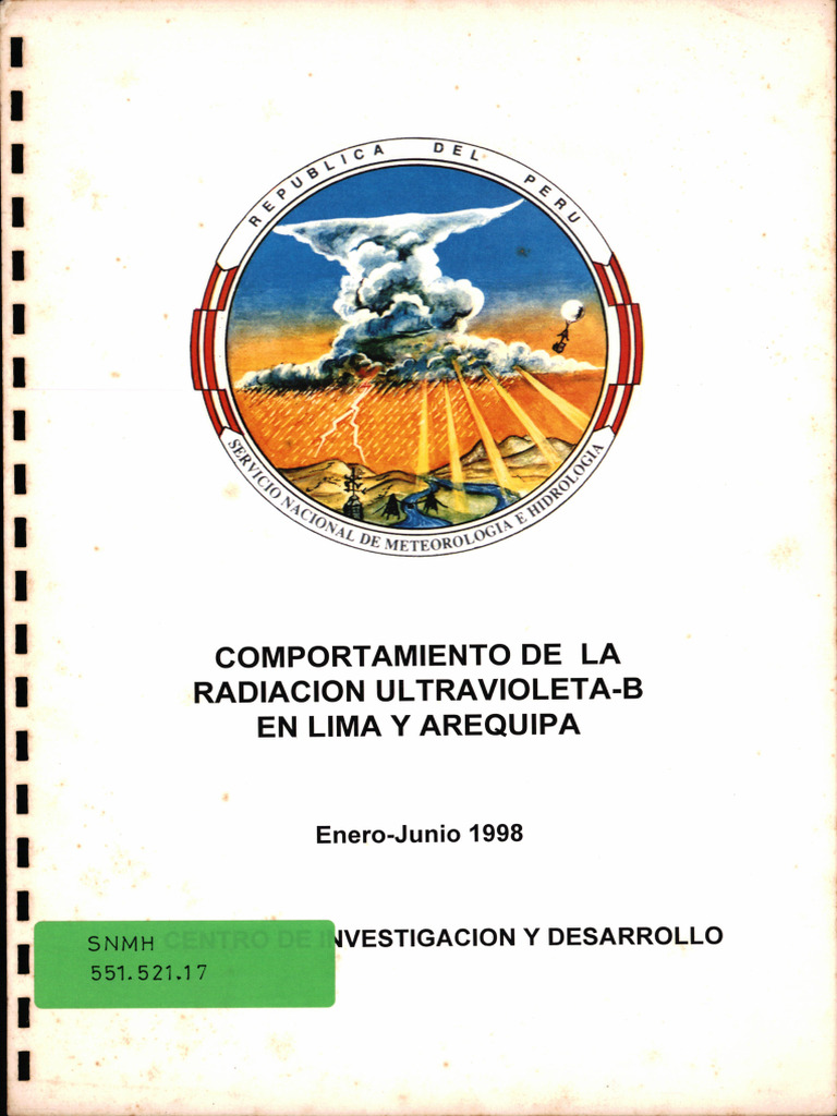Comportamiento de La Radiacion Ultravioleta b en Lima y Arequipa 1998 ...