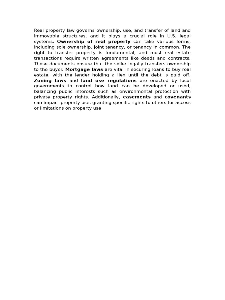 Real Property Law | PDF
