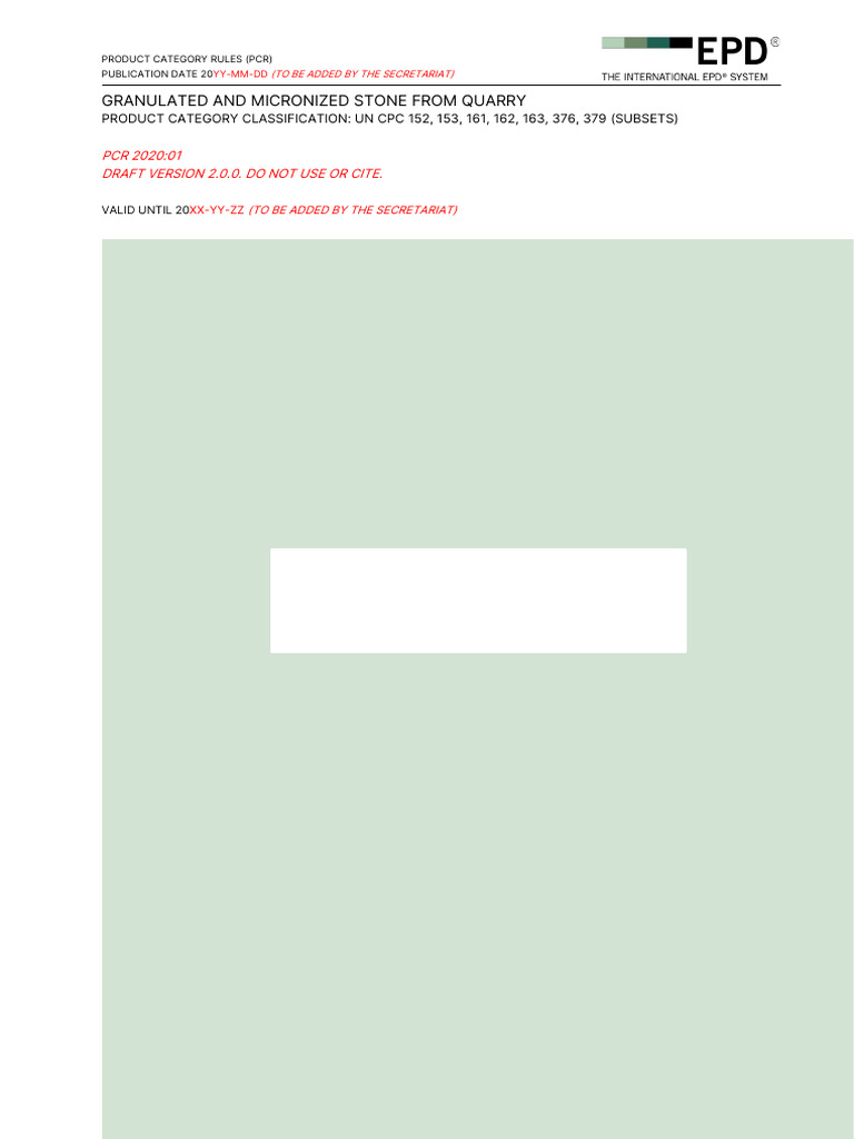 PCR 2020 01 Granular and Micronized Stone From Quarry Draft v2 For Open ...