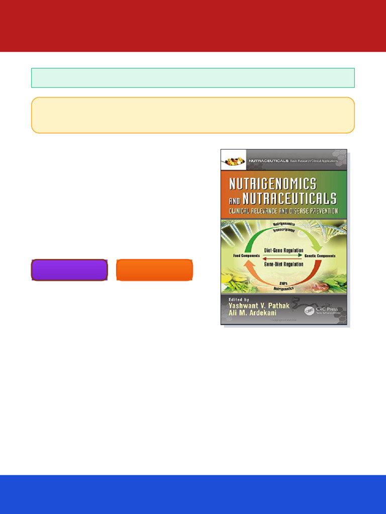 Nutrigenomics and Nutraceuticals: Clinical Relevance and Disease ...