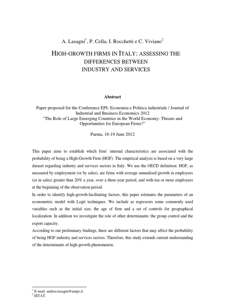 Lasagni Cella EPI2012 | PDF | Economics | Economies
