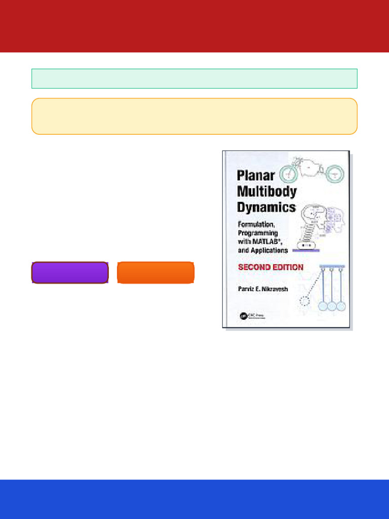 Planar multibody dynamics formulation programming with MATLAB and ...