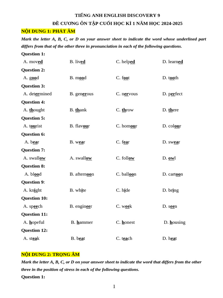 English Discovery 9: Midterm Review Guide | PDF | Pollution | Water ...
