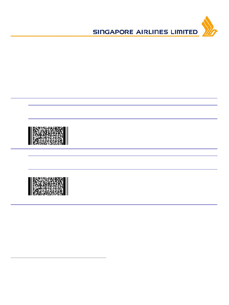 SIA E-Ticket - 618 2470348605 | PDF | Airlines | Credit Card