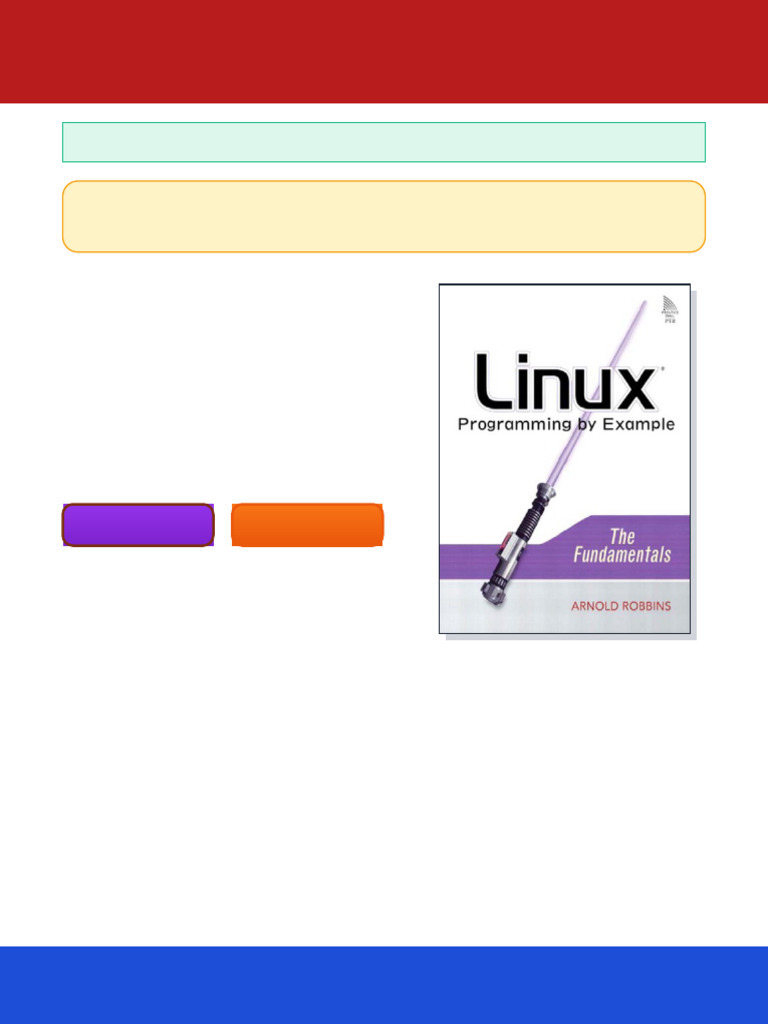 Linux Programming by Example The Fundamentals 1st Edition Robbins ebook ...