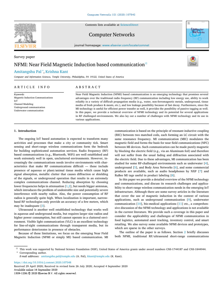 NFMI Communication: Overview and Applications | PDF | Inductor | Resonance