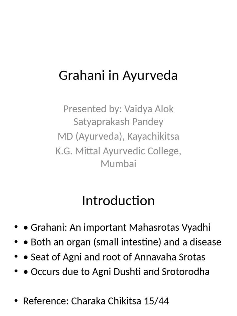Understanding Grahani in Ayurveda | PDF | Ayurveda | Medicine