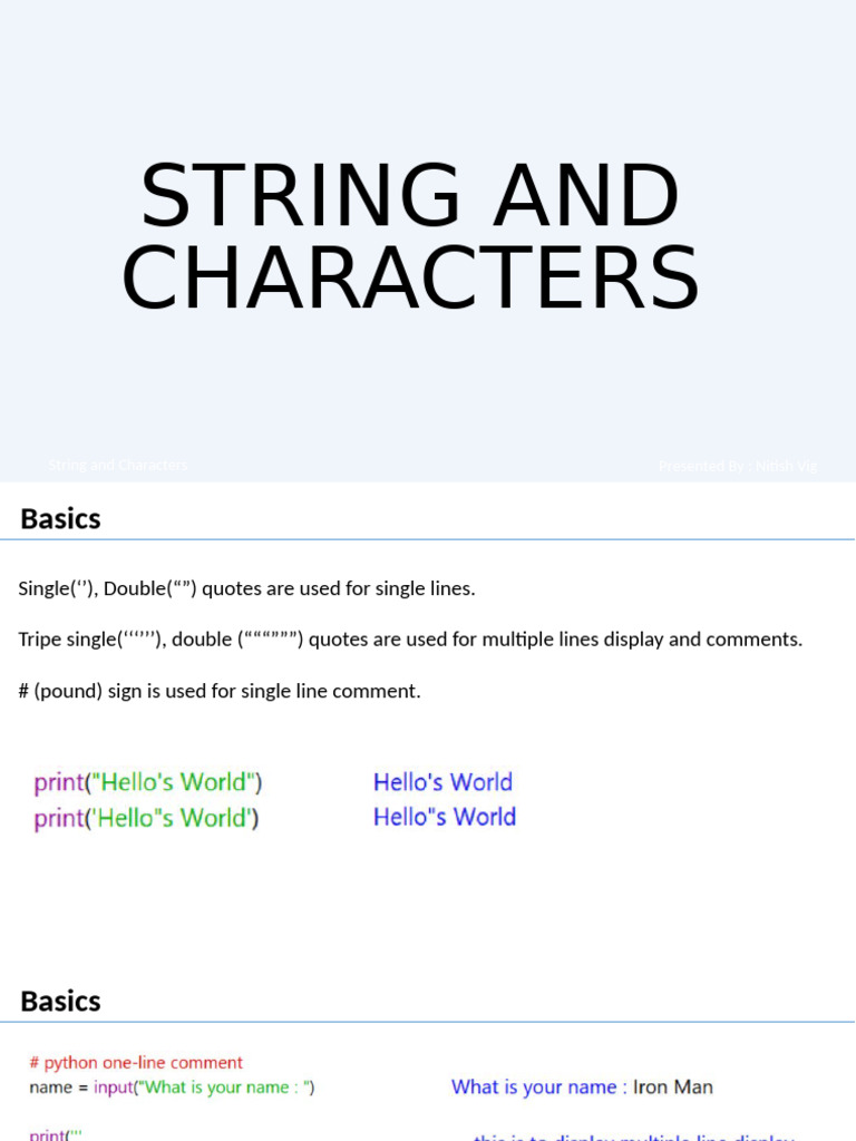 String and Character Operations Guide | PDF | String (Computer Science ...