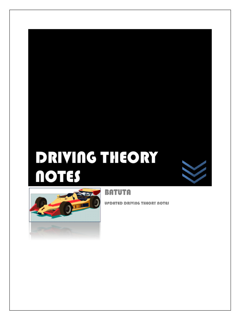 Driving Theory Notes for Learners | PDF | Traffic | Traffic Light