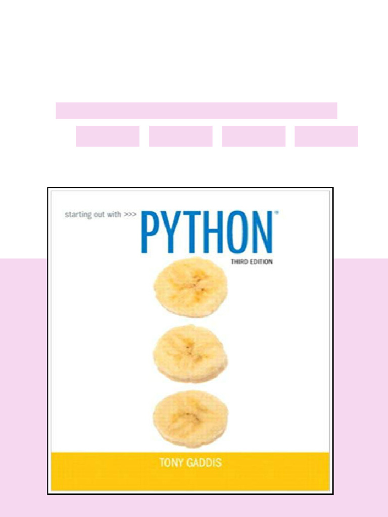 Solution Manual for Starting Out with Python 3rd Edition Gaddis ...