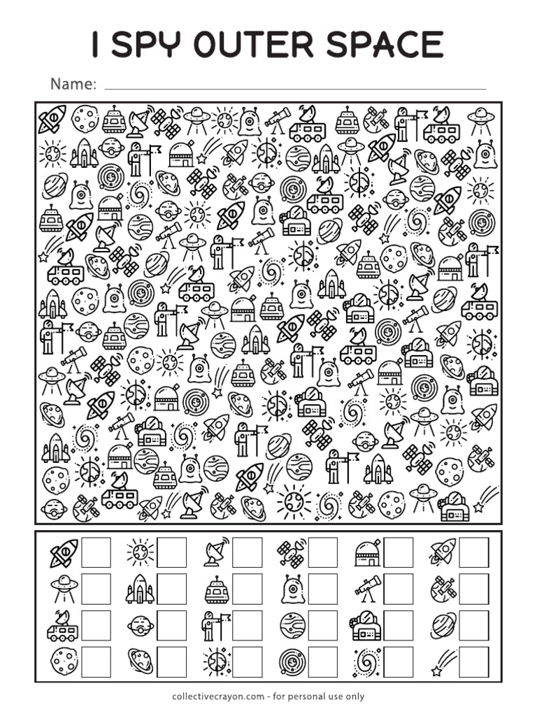 Outer Space I Spy | PDF