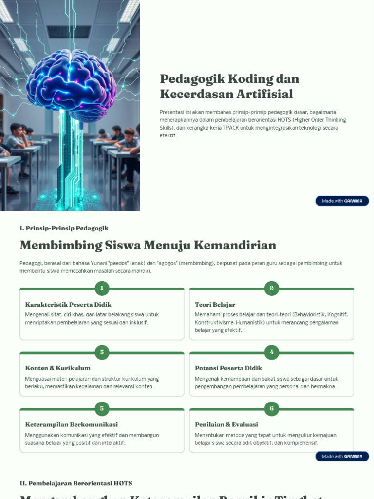Pedagogik Koding Dan Kecerdasan Artifisial | PDF