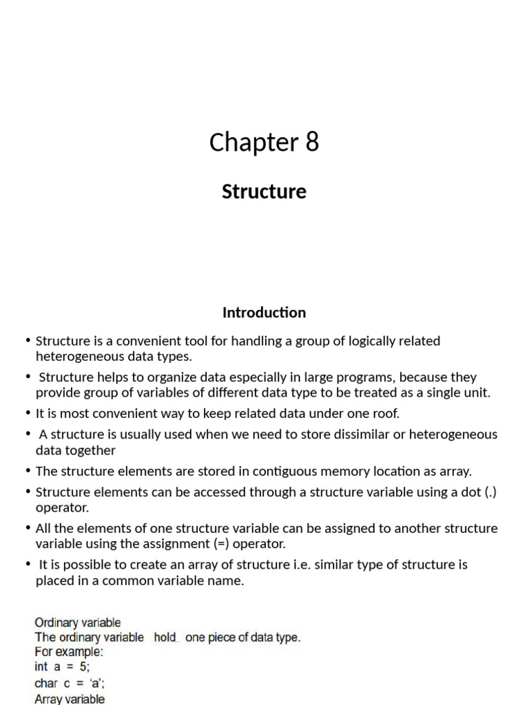 Chapter 8.1 Structure | PDF | Data Type | Computer Data