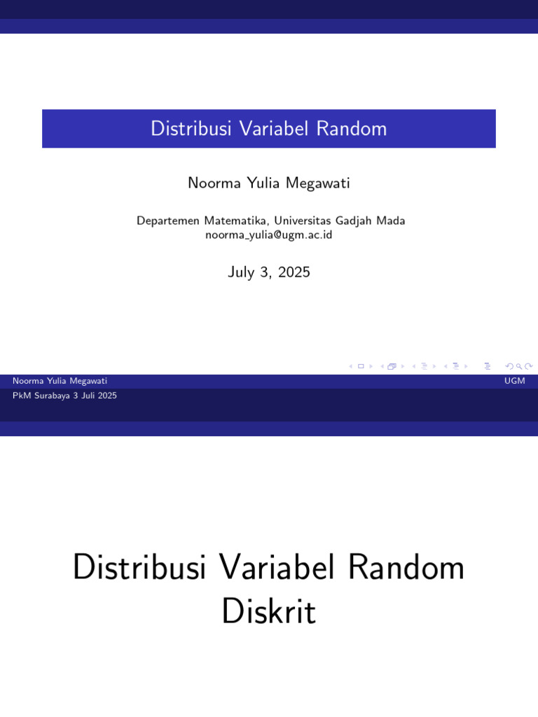 Distribusi Variabel Random | PDF