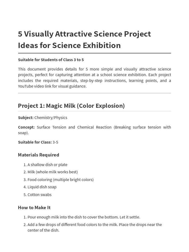 Science Exhibition Projects English Part3 | PDF | Buoyancy | Water