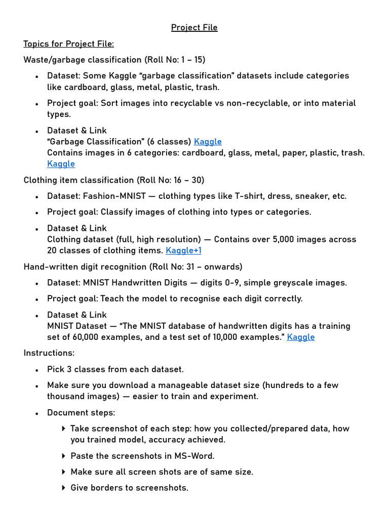 Class 10th - Project File (AI) | PDF