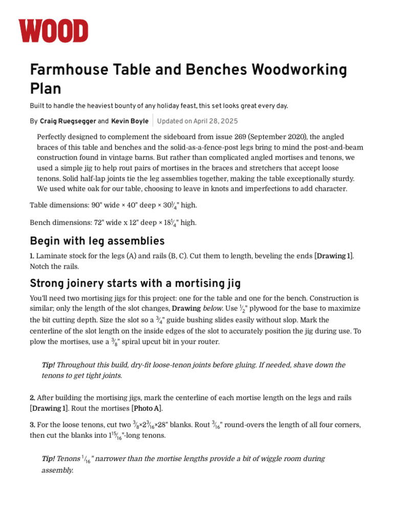 Project-Plans Furniture Tables Farmhouse-Table-Woodworking-Plan Print ...