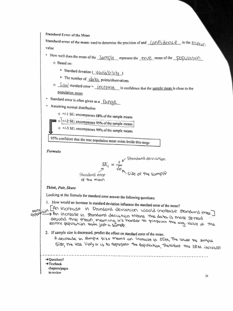Standard Error of The Mean 2 | PDF