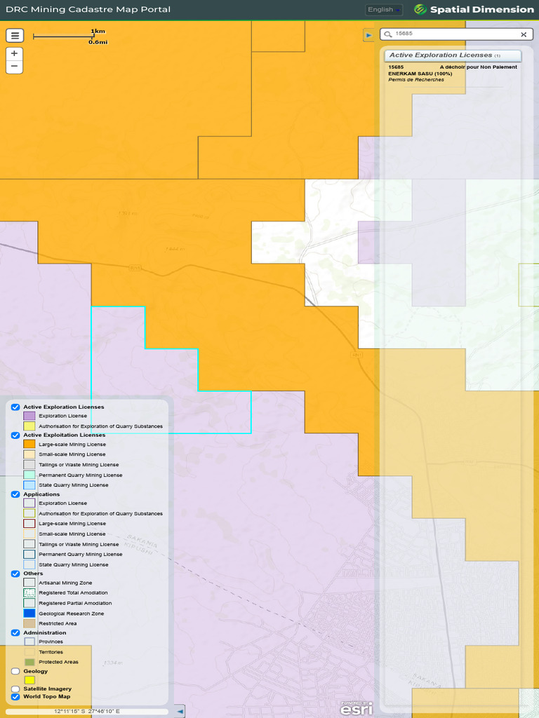 DRC Mining Cadastre Map Portal - Spatial Dimension Landfolio | PDF