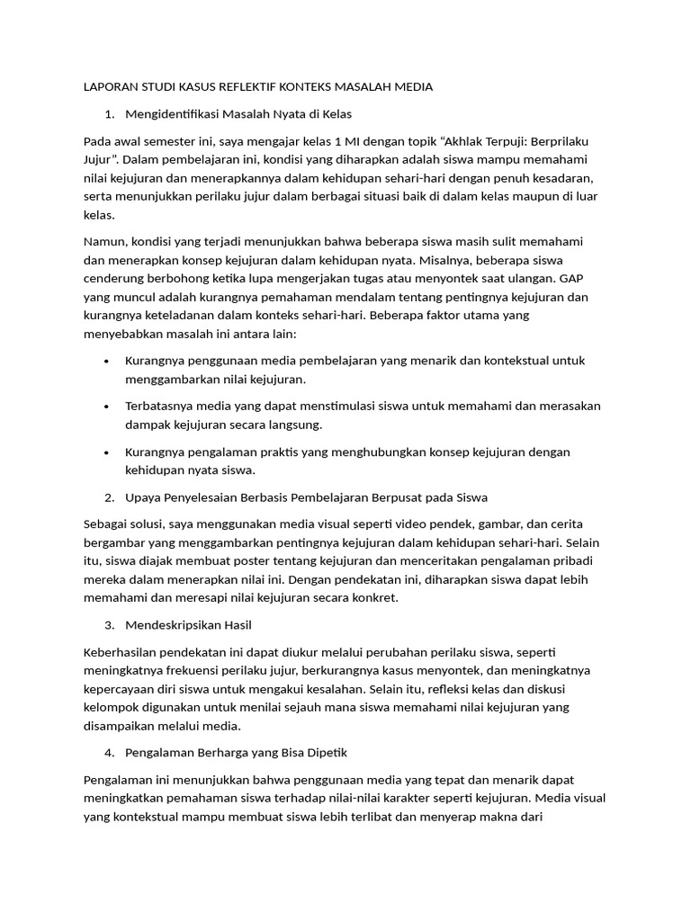 Meningkatkan Pemahaman Kejujuran Siswa | PDF