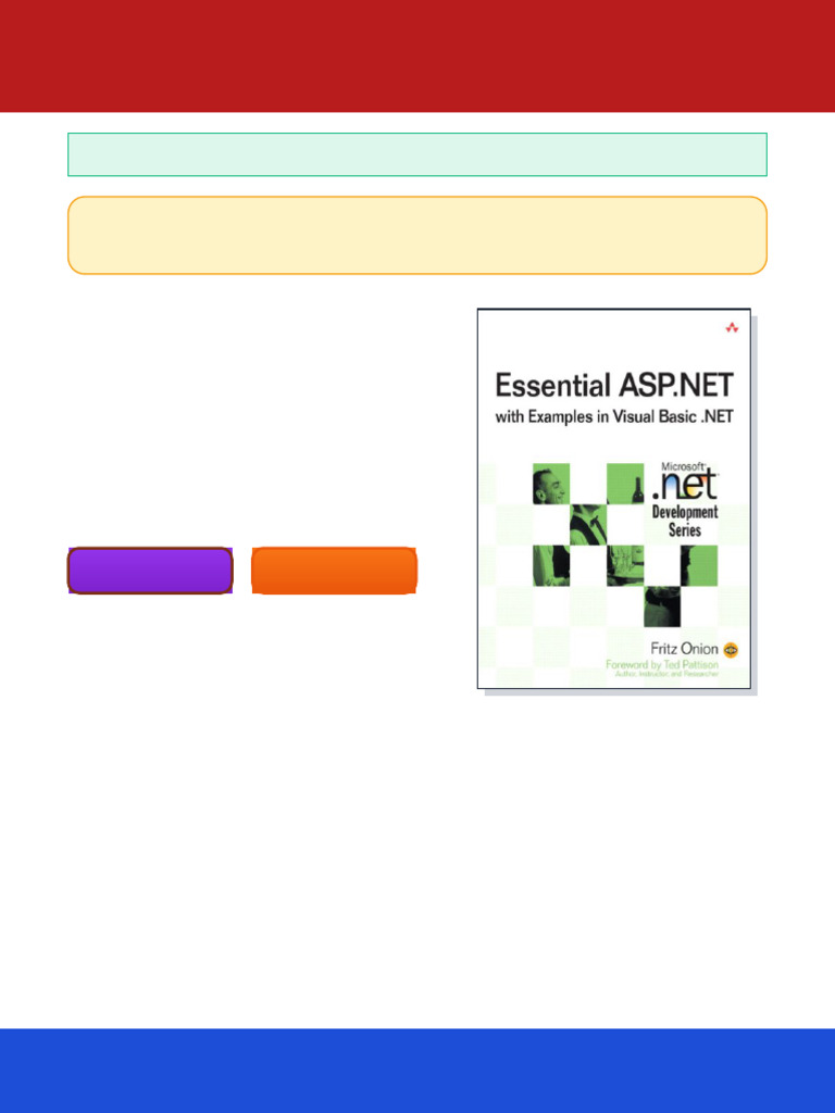 Essential ASP NET With Examples in Visual Basic NET 1st Edition Fritz ...