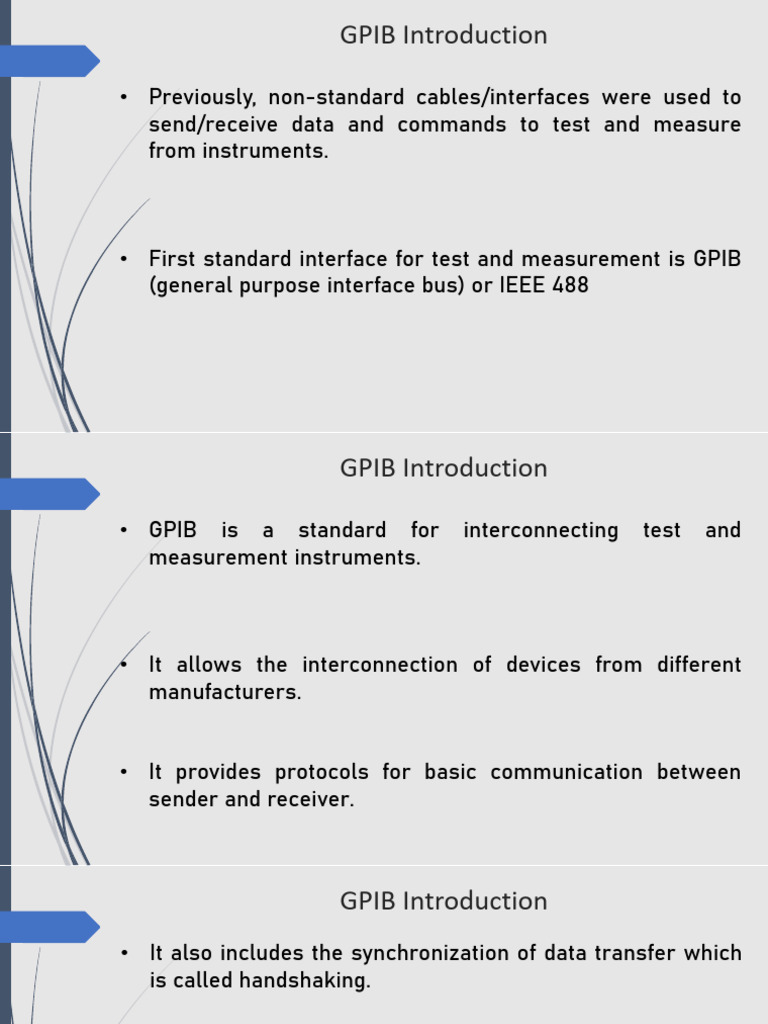 GPIB: Standard Interface for Instruments | PDF | Network Protocols ...