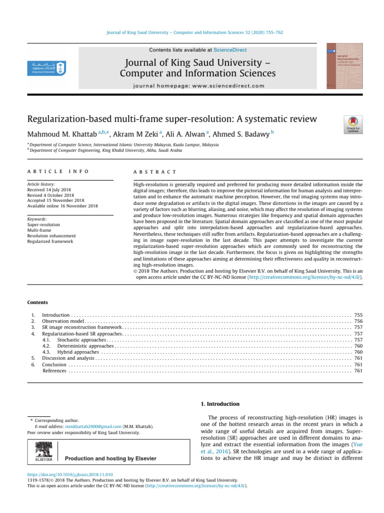 [1][2021]Regularization Based Multi Frame Super Resolution | PDF ...