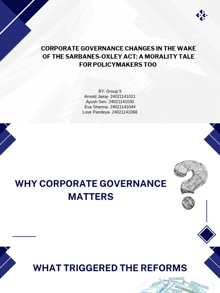 Changes in Corporate Governance | PDF