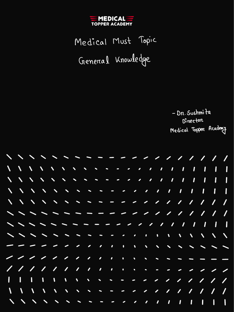 Medical Must GK by DR - Sushmita | PDF