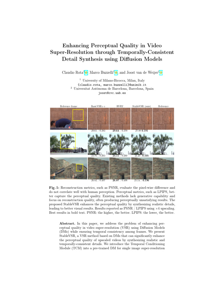 Video Super-Resolution with Diffusion Models | PDF | Image Resolution ...