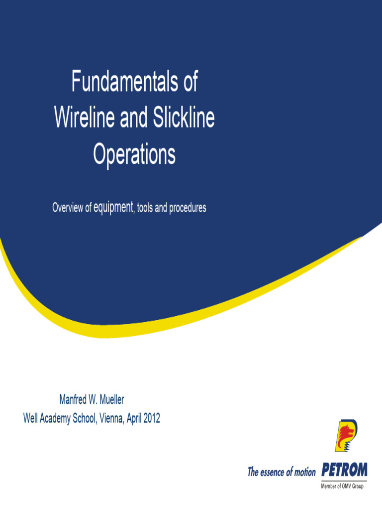 Wireline and Slickline Operations Guide | PDF | Mechanical Engineering