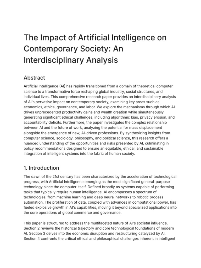 The Impact of Artificial Intelligence on Contemporary Society_ An Interdisciplinary Analysis (1 ...