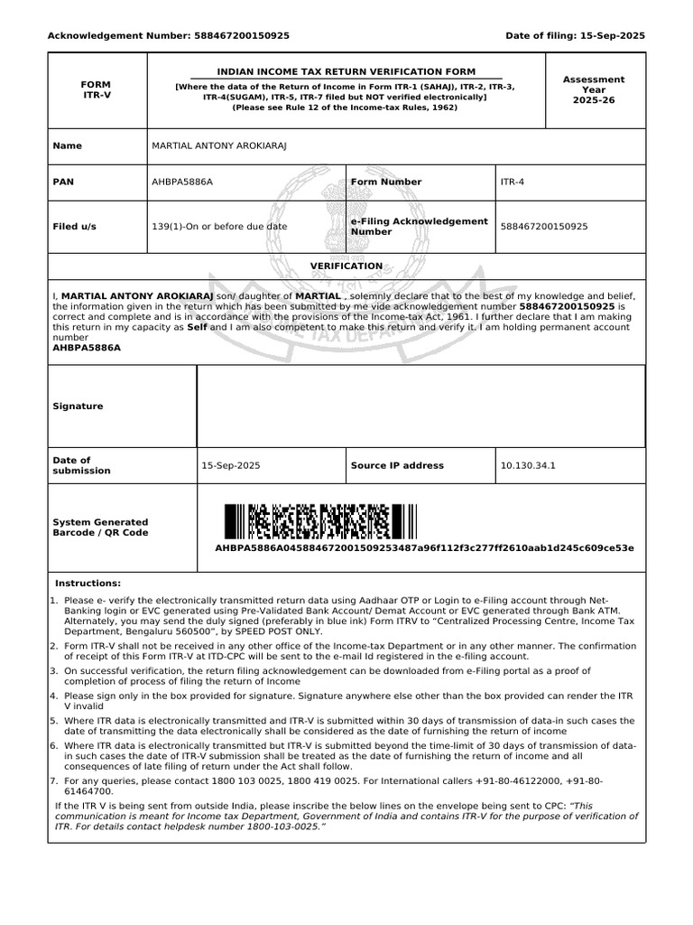 itr 2023-24 | PDF