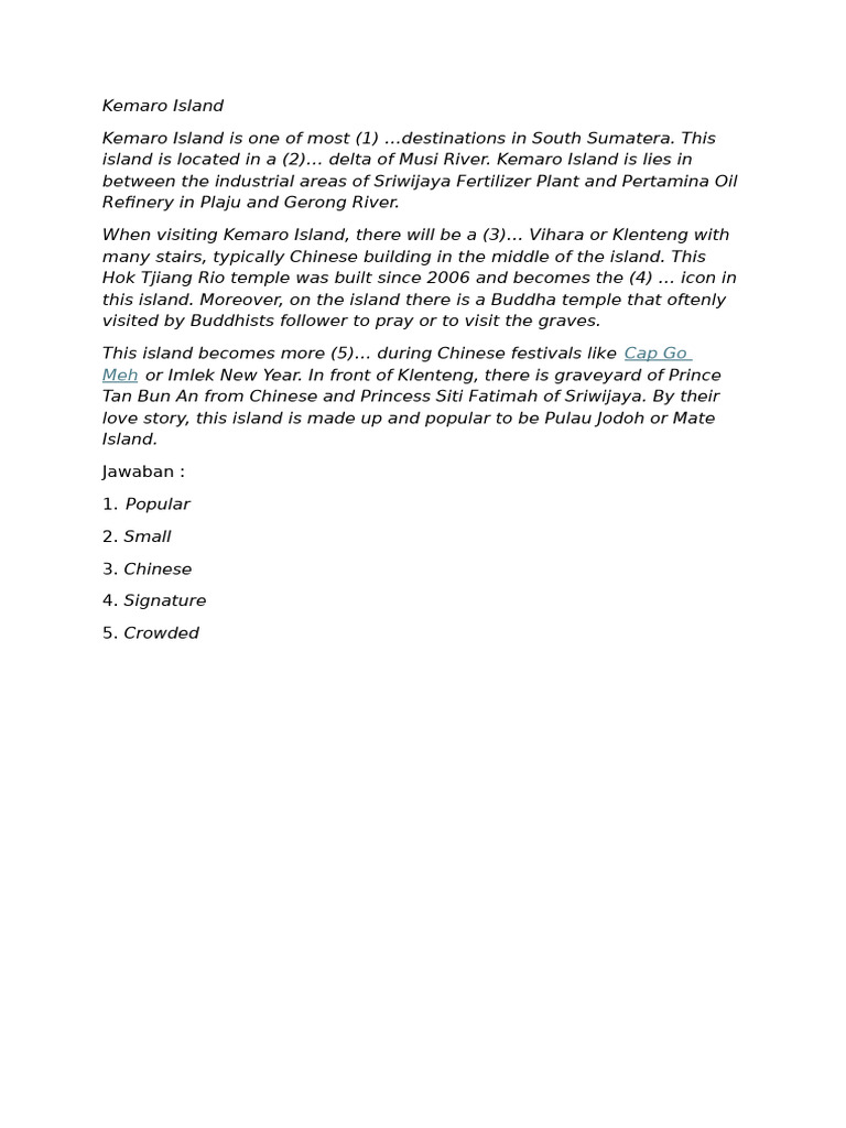 Kemaro Island | PDF