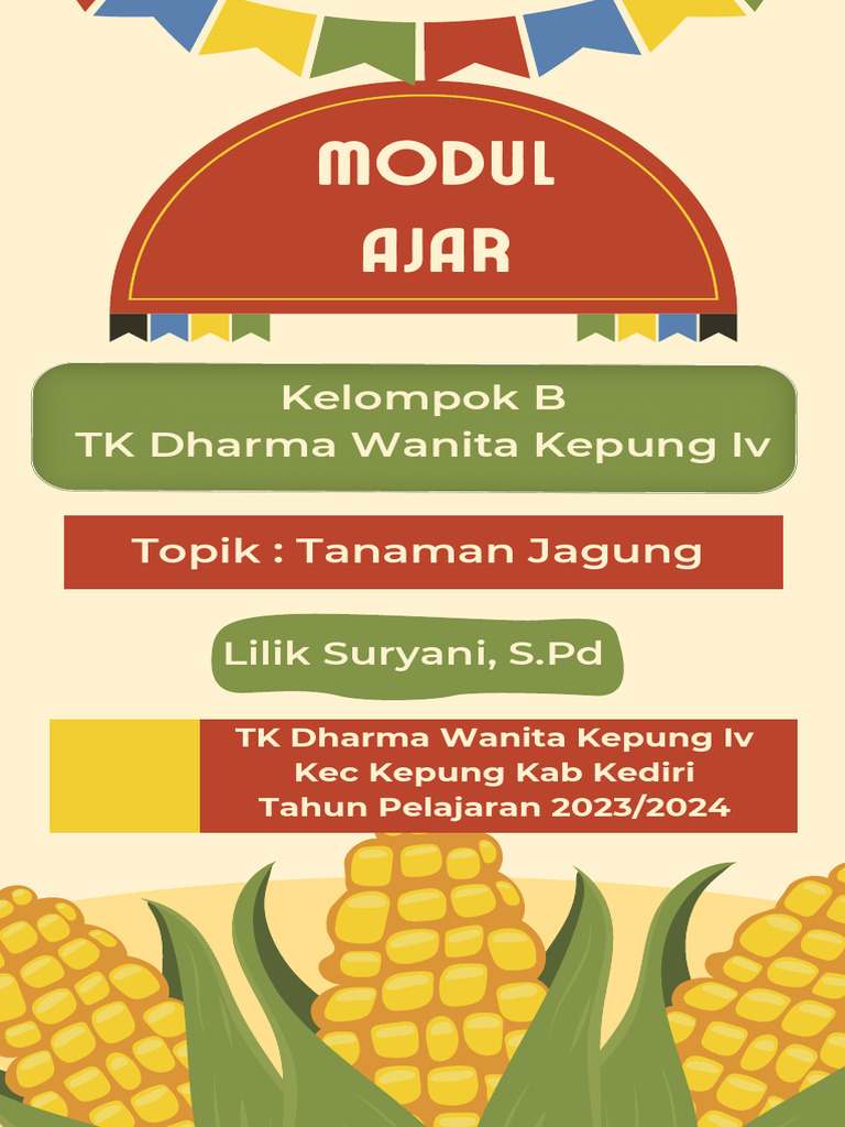 Modul Ajar Tanaman Jagung-Lilik Suryani | PDF